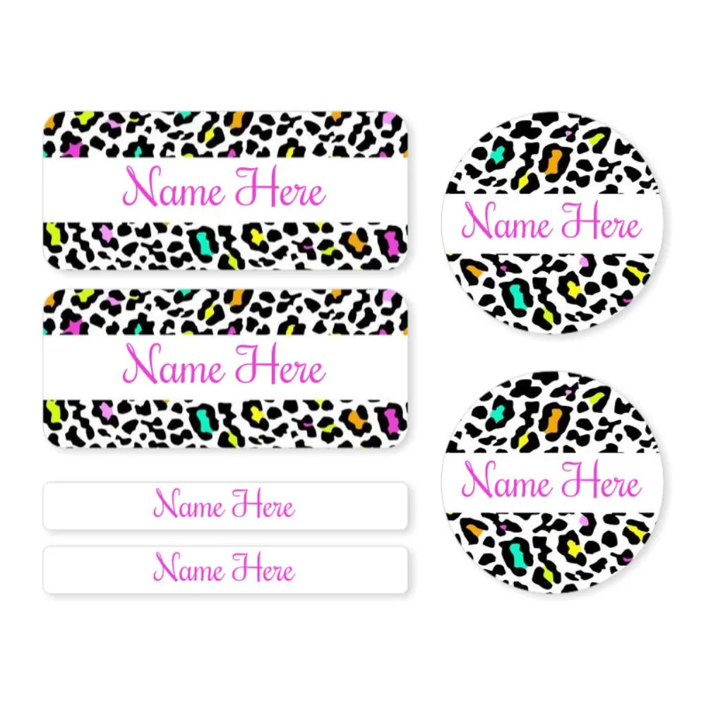 Leopard Print Mixed Name Label Pack – Dinkleboo AU