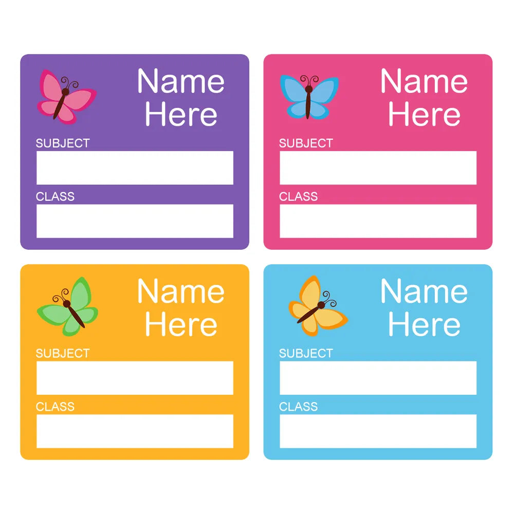Butterfly Name Tags Printable Personalized Butterfly Name Tags