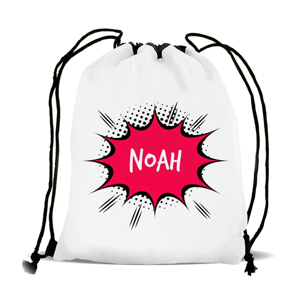 Comic Drawstring Sports Bag – Dinkleboo AU
