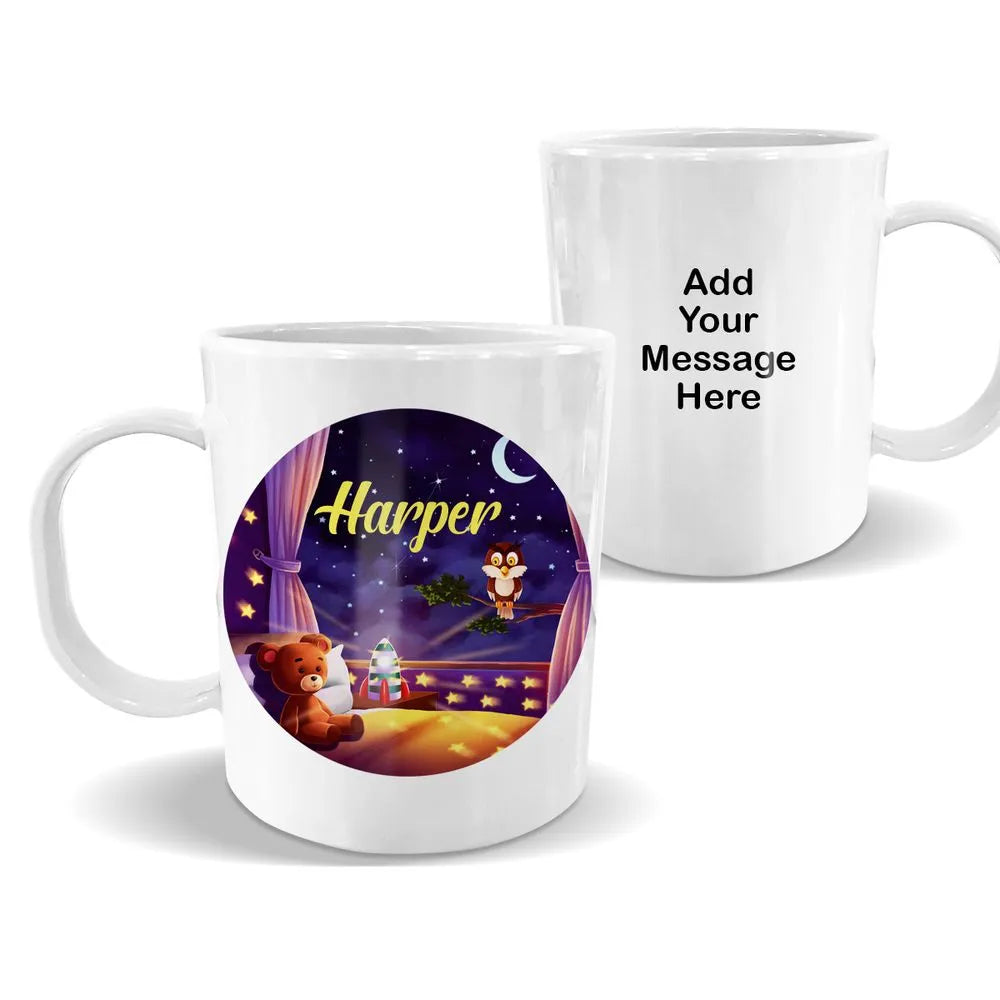 Goodnight White Plastic Mug – Dinkleboo AU