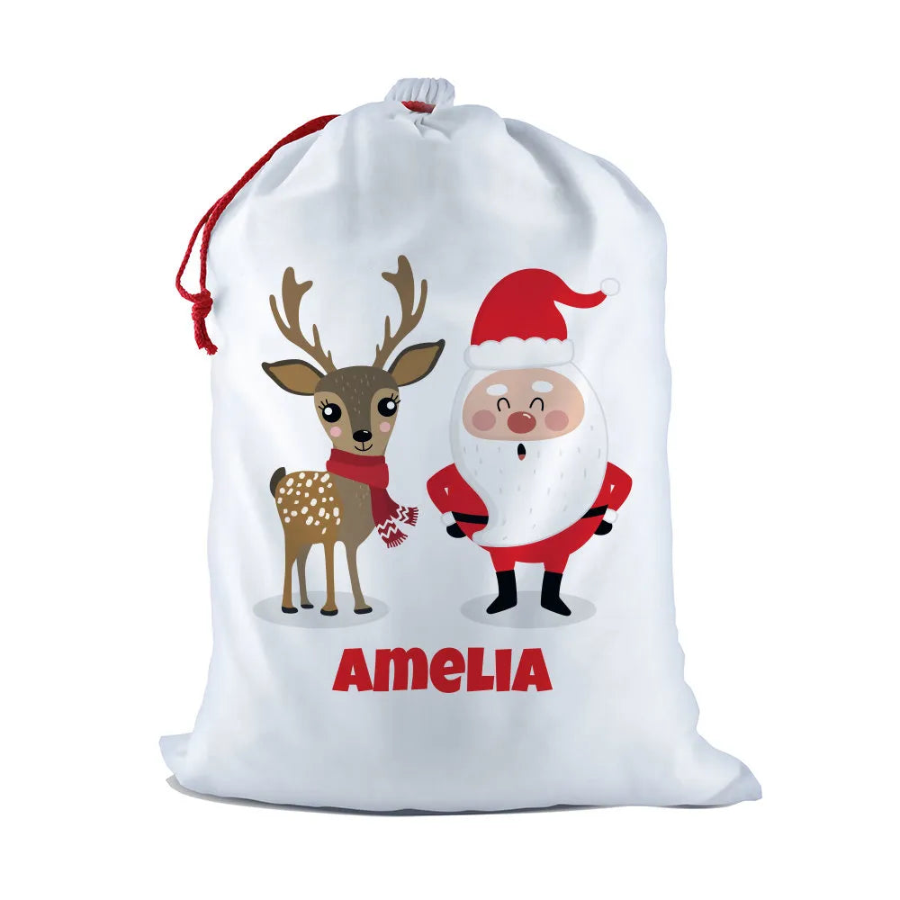 Santa & Reindeer Santa Sack – Dinkleboo AU