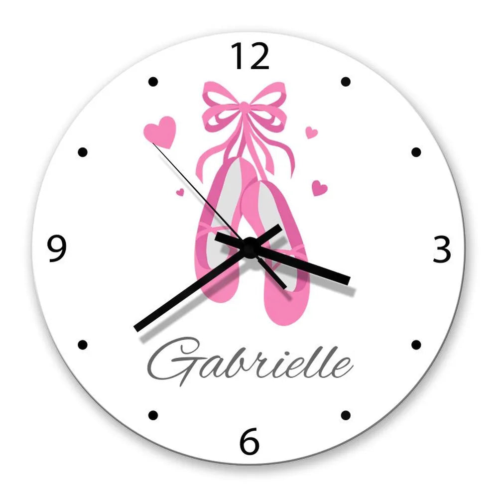 Ballet Shoes Glass Wall Clock – Dinkleboo AU