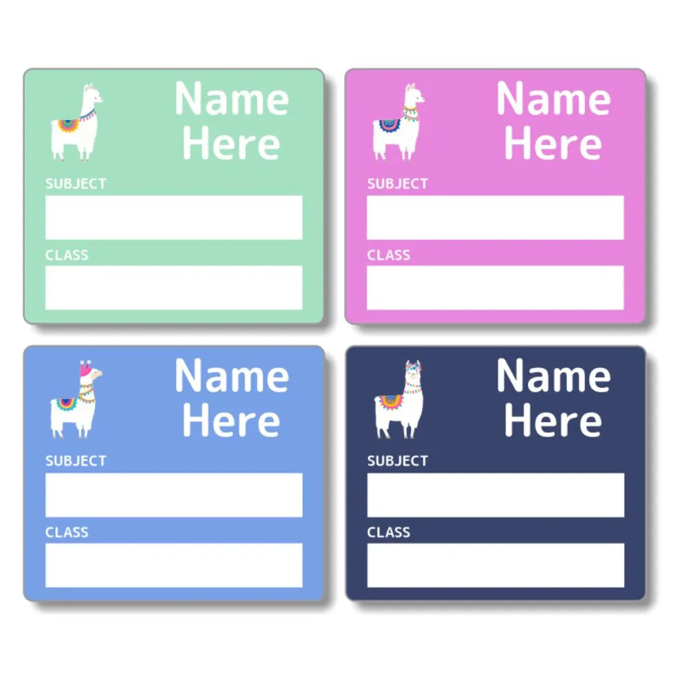 Llama School Book Labels – Dinkleboo AU