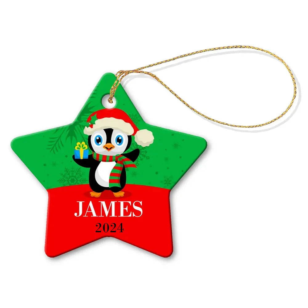 Penguin Star Porcelain Ornament – Dinkleboo AU