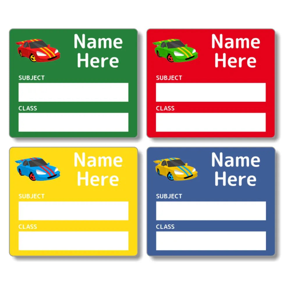 Race Car School Book Labels – Dinkleboo AU