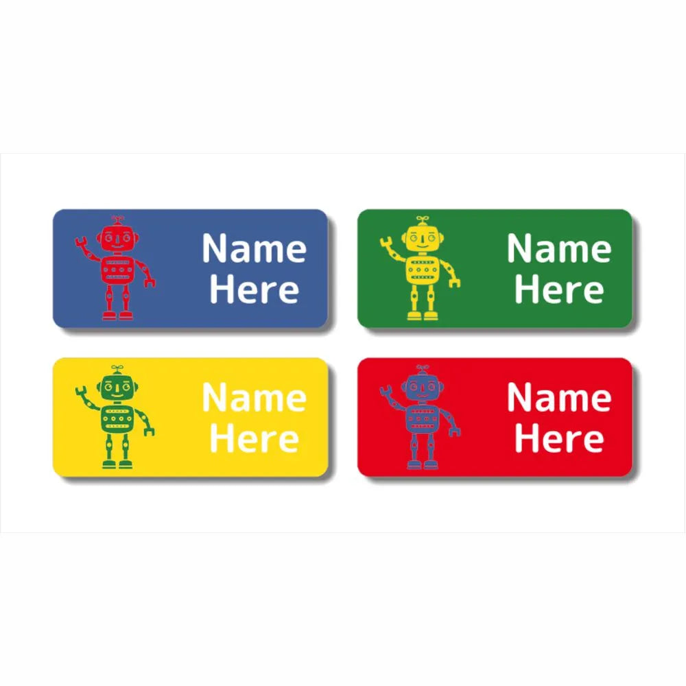 Robots Rectangle Name Label – Dinkleboo AU