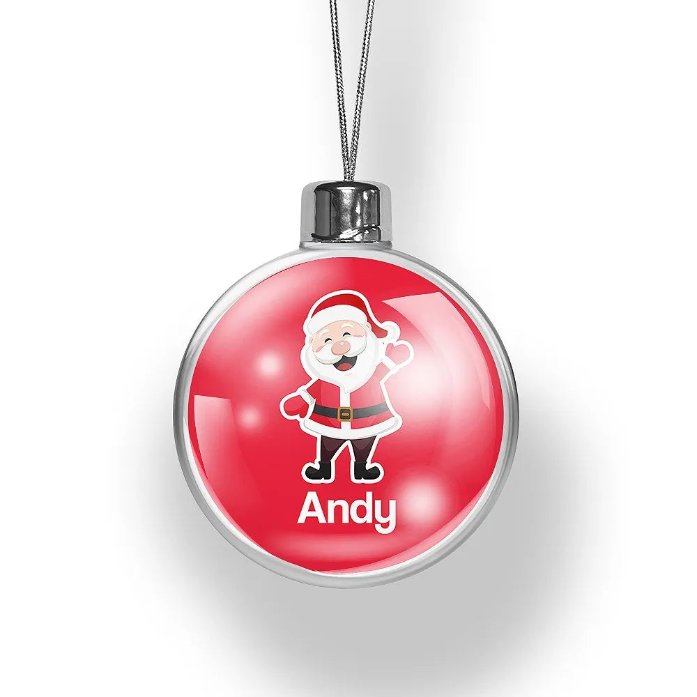 Smiling Santa Christmas Bauble – Dinkleboo AU