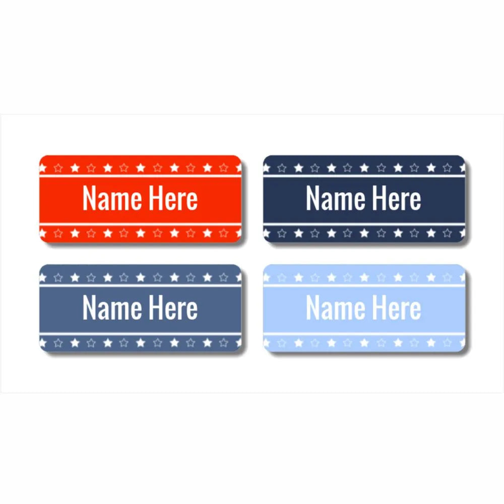 Personalised Star Rectangle Name Label for Kids – Dinkleboo AU