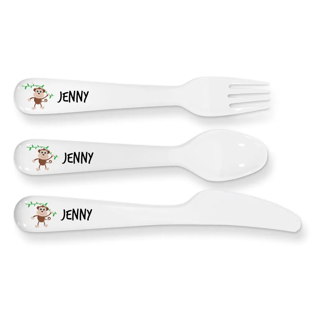Monkey Kids Cutlery Set – Dinkleboo AU