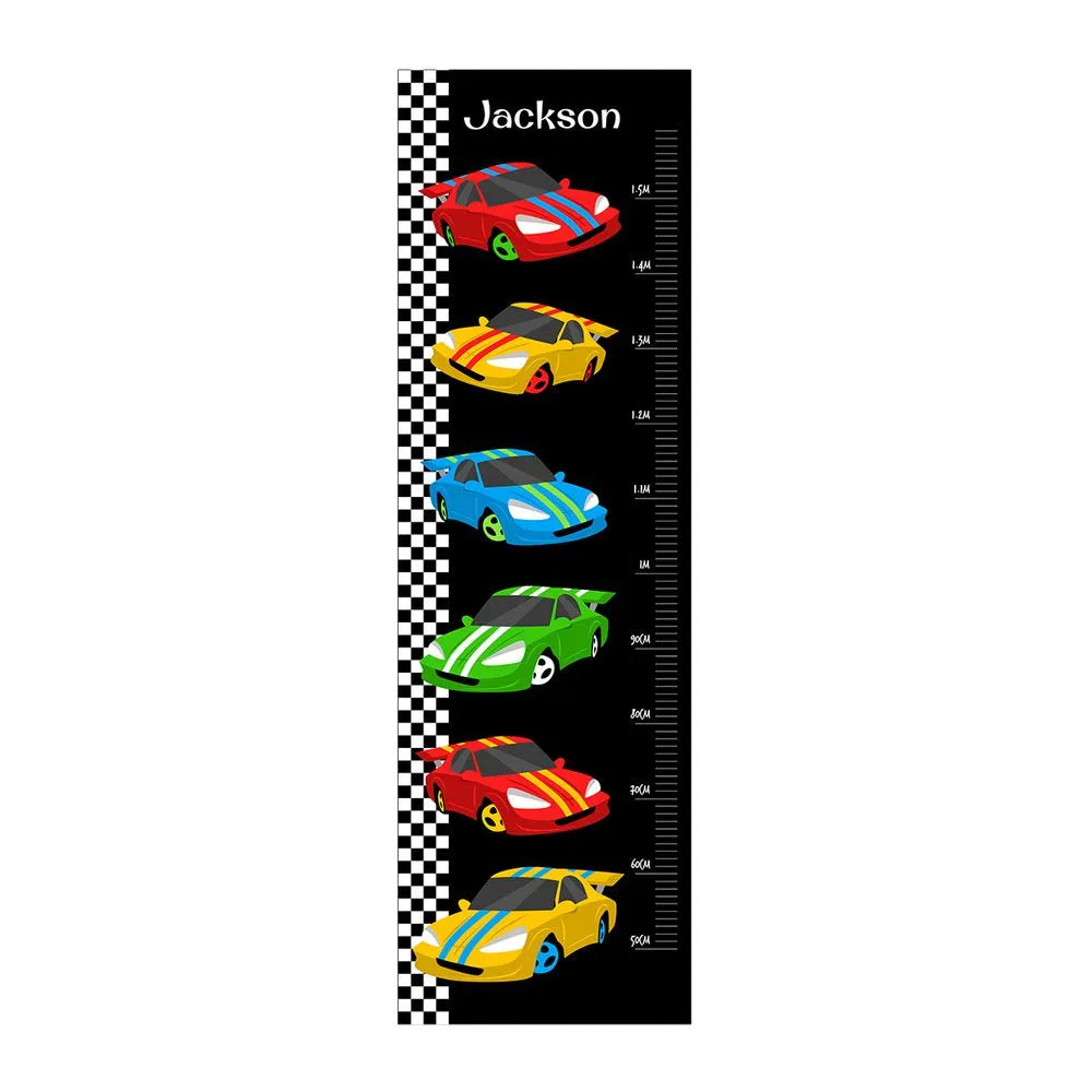 Racing Cars Wall Decal Height Chart – Dinkleboo AU