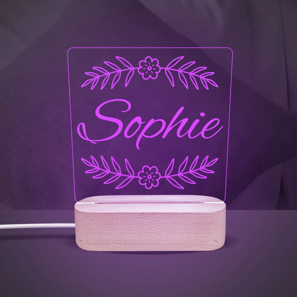 Personalised Wreath Night Light – Dinkleboo AU